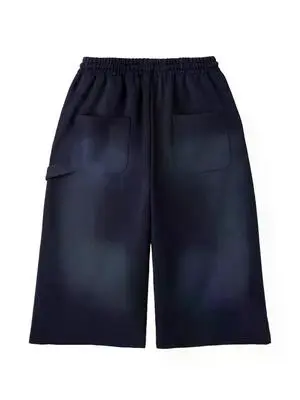 HAPPY MEMORIES DON'T DIE Crystal-embellished Track Shorts - Blue