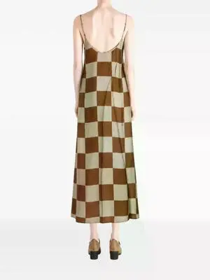 UMA WANG Anaya Check-print Midi Dress