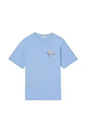 MC2 SAINT BARTH Dusty Light Portofino T-shirt With All I Need Is A G-in Class Embroidery