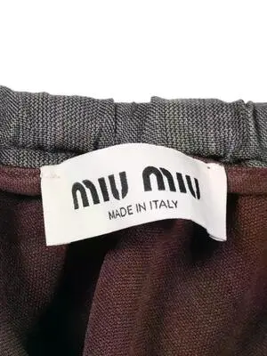 Miu Miu 2010s Drawstring Check Mini Skirt