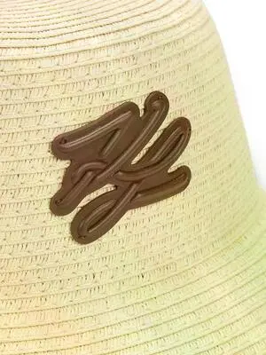 Karl Lagerfeld K/autograph Raffia Beach Hat - Neutrals