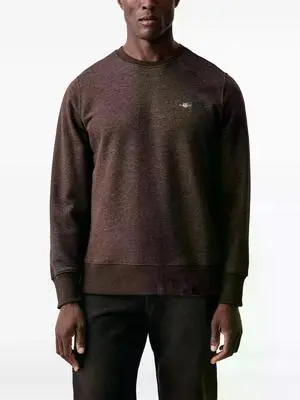 Gant Logo-embroidered Crew-neck Sweater - Brown
