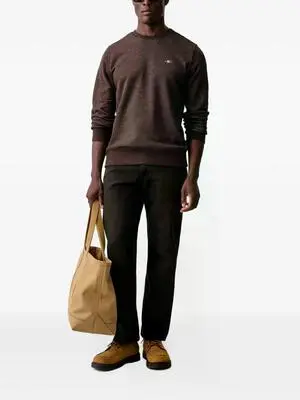 Gant Logo-embroidered Crew-neck Sweater