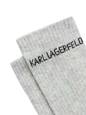 Karl Lagerfeld Logo-detail Ribbed Socks
