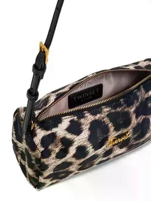 TWINSET Animalier-print Logo-plaque Shoulder Bag