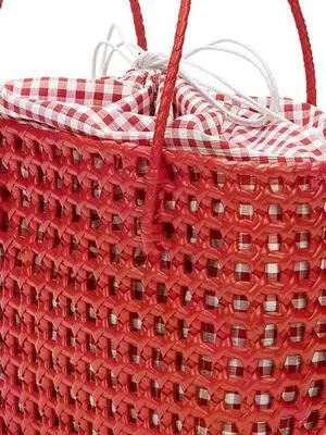 Karl Lagerfeld Ikon Gingham Basket Bag