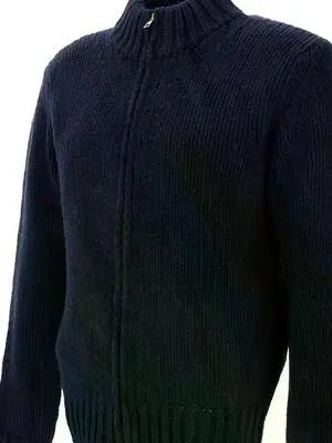 CUSTOMER LOVERS Ribbed-knit Zip-up Sweater