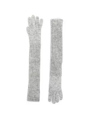 DES_PHEMMES Ribbed-knit Gloves