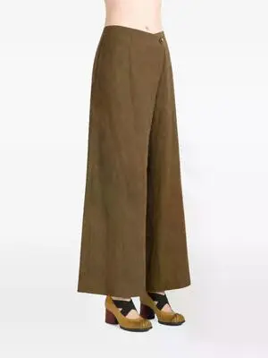 UMA WANG Asymmetric Wide-leg Trousers