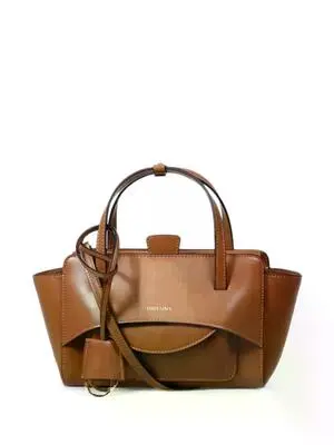 HIDESINS S Flap Leather Tote Bag - Brown