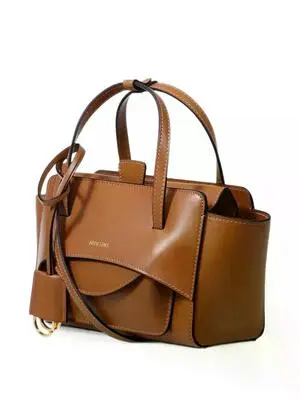HIDESINS S Flap Leather Tote Bag - Brown