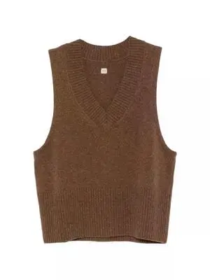 TAIGA TAKAHASHI Ribbed-knit V-neck Vest
