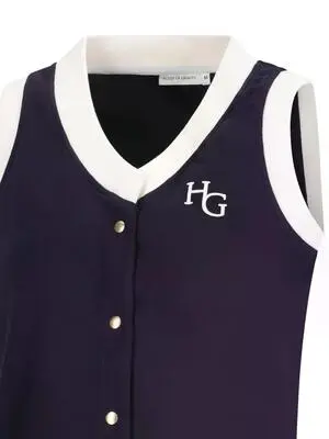 HOUSE OF GRAVITY Spencer V-neck Logo-print Gilet