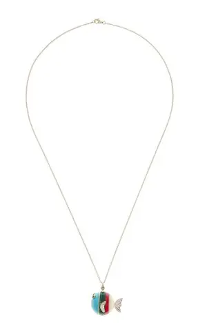 Yvonne Léon Bubble Fish Yellow Gold -stone Necklace