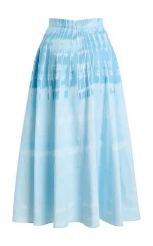 Oscar De La Renta Abstract Houndstooth Stretch-cotton Midi Skirt