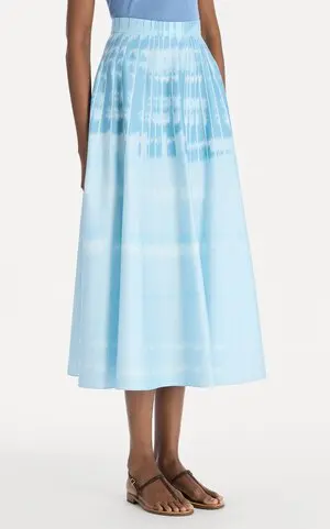 Oscar De La Renta Abstract Houndstooth Stretch-cotton Midi Skirt