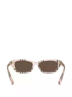 Burberry Check Rectangle-frame Sunglasses