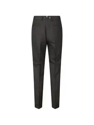 BERWICH Barber Long Check Pleated Trousers
