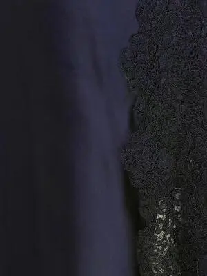 Alice + Olivia Maeve Lace-trim Satin Midi Skirt