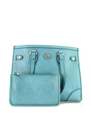 Gucci Star Gg Embossed Leather Medium Tote Bag