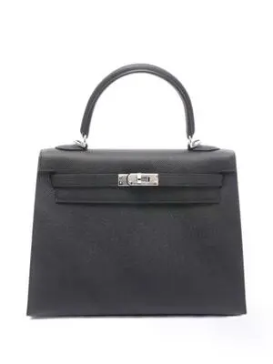 Hermès 2026 25 Kelly Epsom Handbag - Black