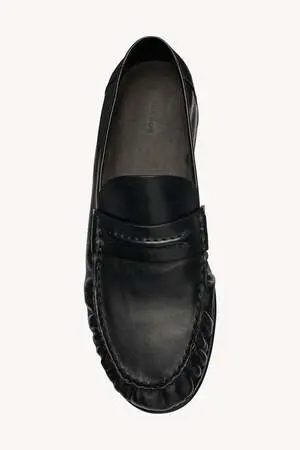 THE ROW Theo Moccasin - Black