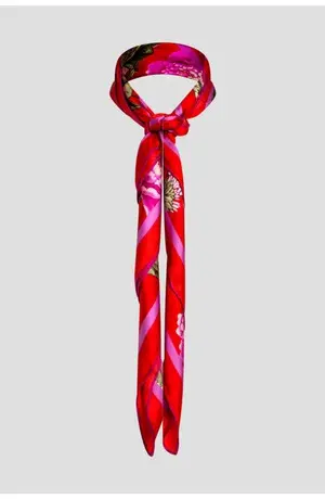Natori Imperial Dragon Silk Scarf - Red