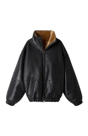 Sandro Oversized Shearling Jacket