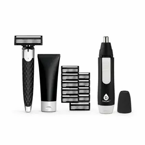 PURSONIC Men’s Complete Grooming Bundlepremium Shaving Kit & Nose/ear Hair Trimmer
