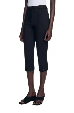 Sandro Pleated Capri Trousers