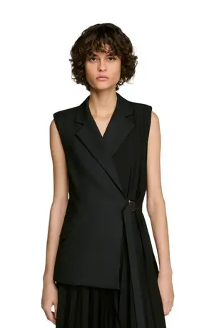 Sandro 2-in-1 Wraparound Maxi Dress