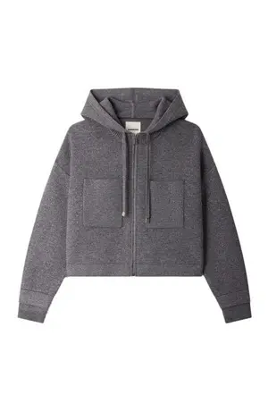 Sandro Hooded Rhinestone Cardigan