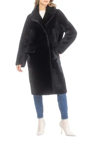 Gorski Genuine Shearling Short Coat With Patch Pockets