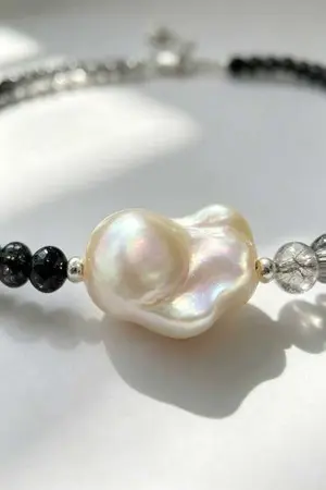 CLASSICHARMS Kora Baroque Pearl & Rutilated Quartz Necklace
