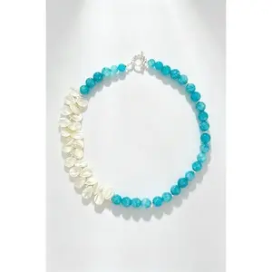 CLASSICHARMS Amazonite & Mother Of Pearl Necklace - Silver