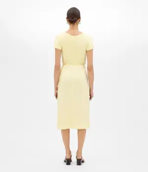 Another Tomorrow Fluid Wrap Dress