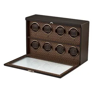 Wolf Earth 8 Piece Watch Winder - Coffee