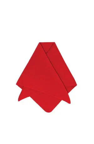 HYER GOODS Wool Triangle Bandana Scarf Red