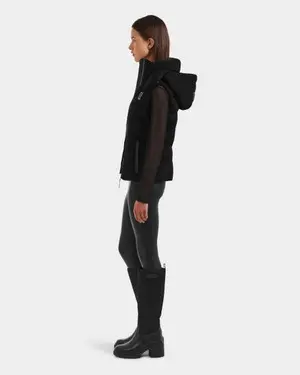Rudsak Cassidy Women’s Knit Down Vest With Removable Hood