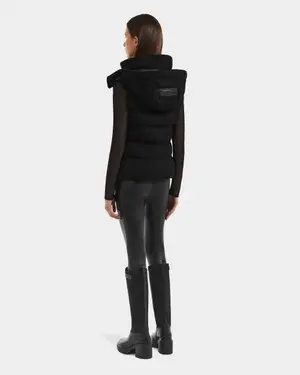 Rudsak Cassidy Women’s Knit Down Vest With Removable Hood