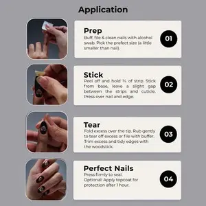 XPNAIL 2-pack Nail Polish Strips Gradient Ombre Colors Set32ct