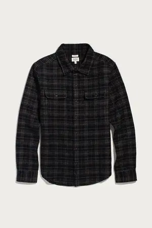 Bridge & Burn Cole Slim Fit Button Down Shirt - Obsidian Grid