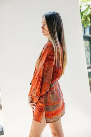 SUN CHILD Wrap Dress Natty