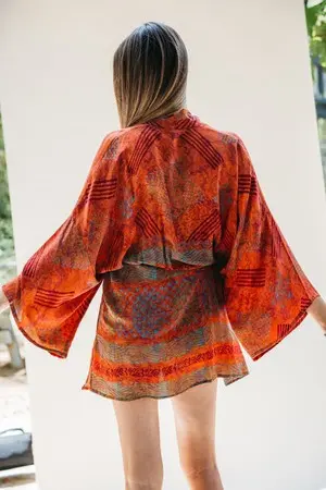 SUN CHILD Wrap Dress Natty