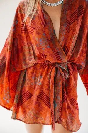 SUN CHILD Wrap Dress Natty