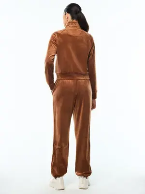 SERGIO TACCHINI Anita Velour Track Jacket - Tortise Shell