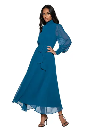 ALEXIA ADMOR Thiago Blouson Sleeves Dress - Teal
