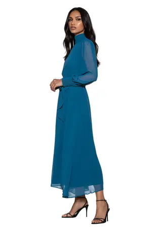 ALEXIA ADMOR Thiago Blouson Sleeves Dress - Teal