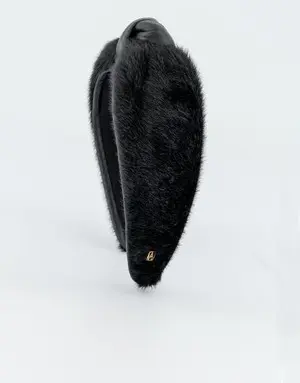 Alexandre De Paris Blizzard Faux Fur And Leather Headband