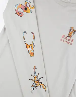 BAJA LLAMA Dangerous Desert Long Sleeve Primo Tee